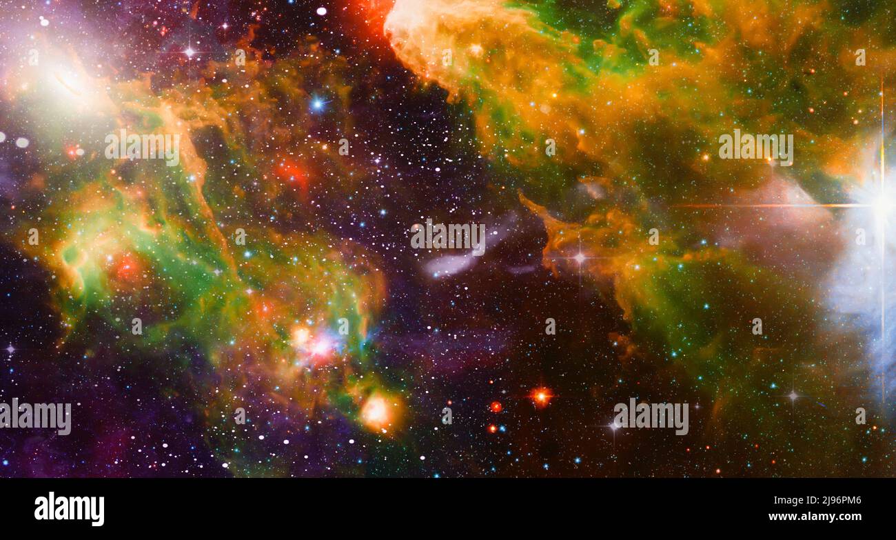 Starry sky at night. Stars and deep space in the sky. Galactic and ...