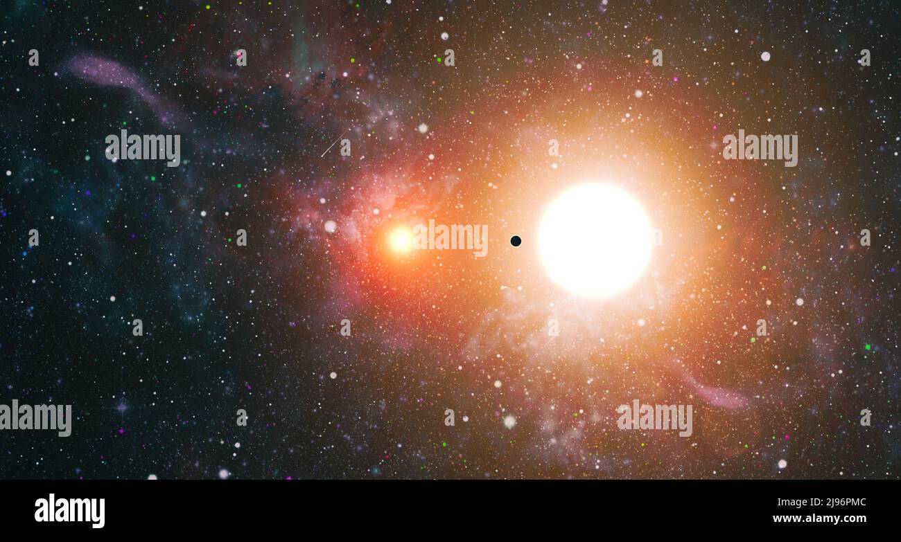 High quality space background. Starfield in outer space many light ...