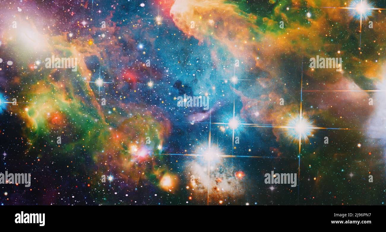 Starry sky at night. Stars and deep space in the sky. Galactic and ...