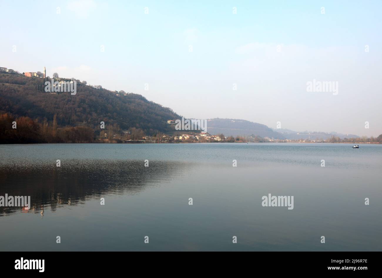 Lake called FIMON in the Arcugnano Town near Vicenza CITY in Italy in ...