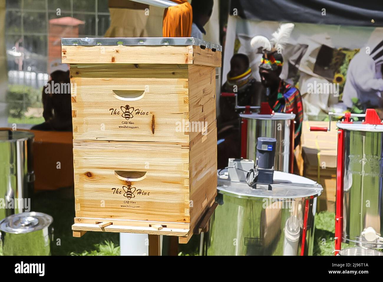Nakuru Kenya.An imported beehive is on display at one of the stands in ...