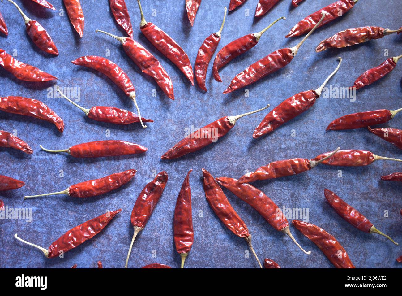 Red color raw whole dried Chili Stock Photo - Alamy