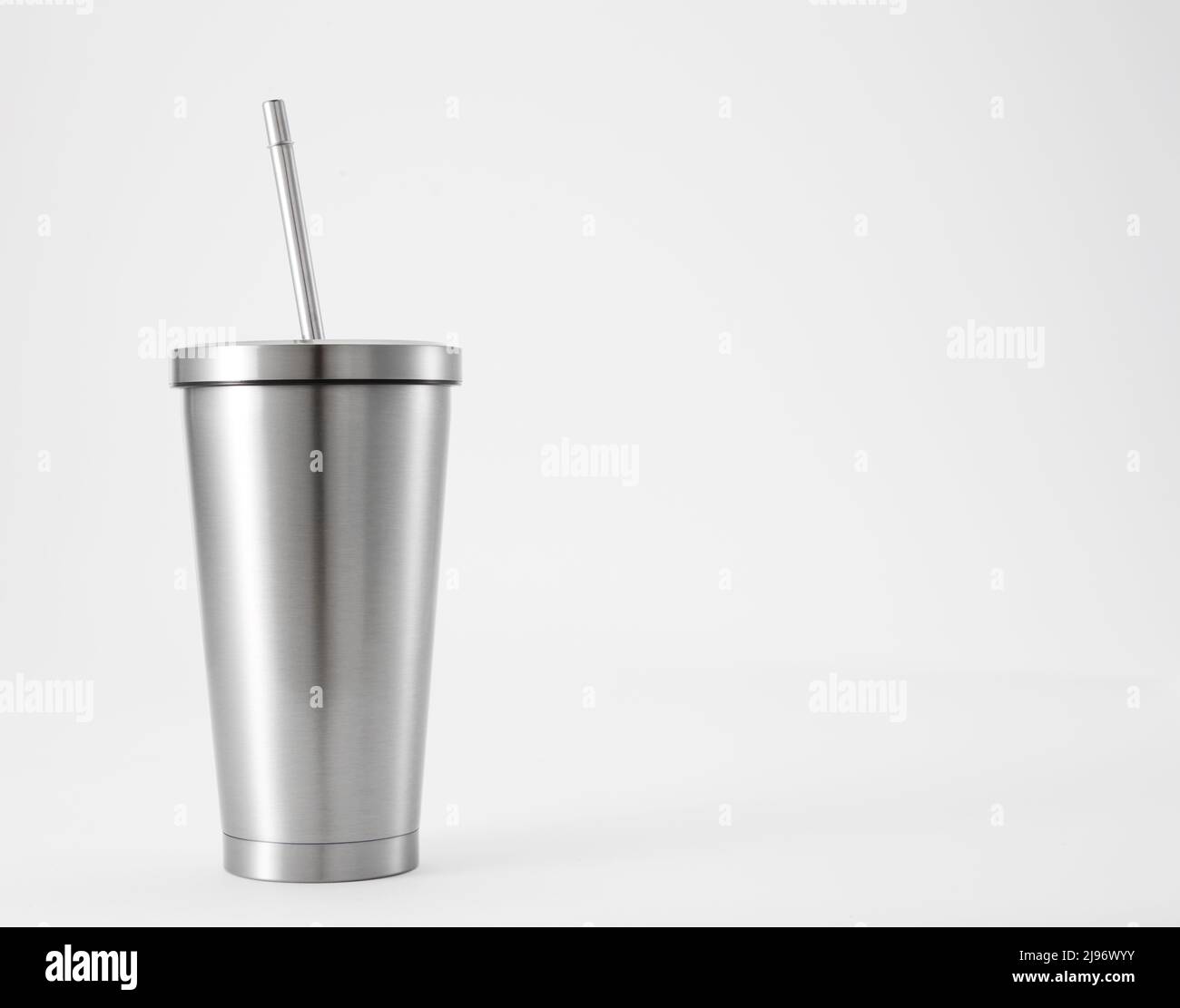 Aluminum Grey Water Bottle isolated on white background Stock Photo - Alamy