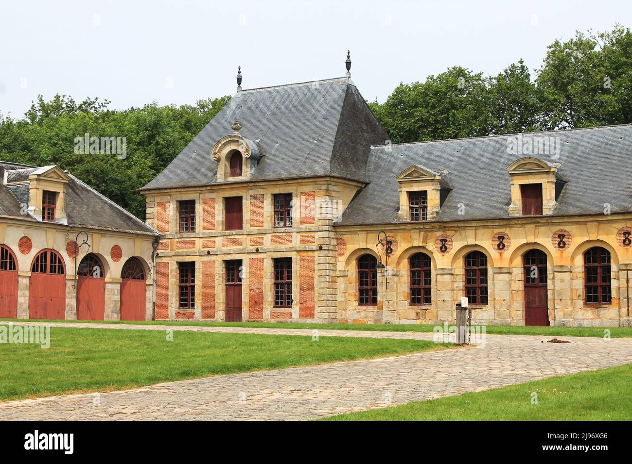 Restored carriage house on the grounds of Chateau Vaux le Vicomte ...