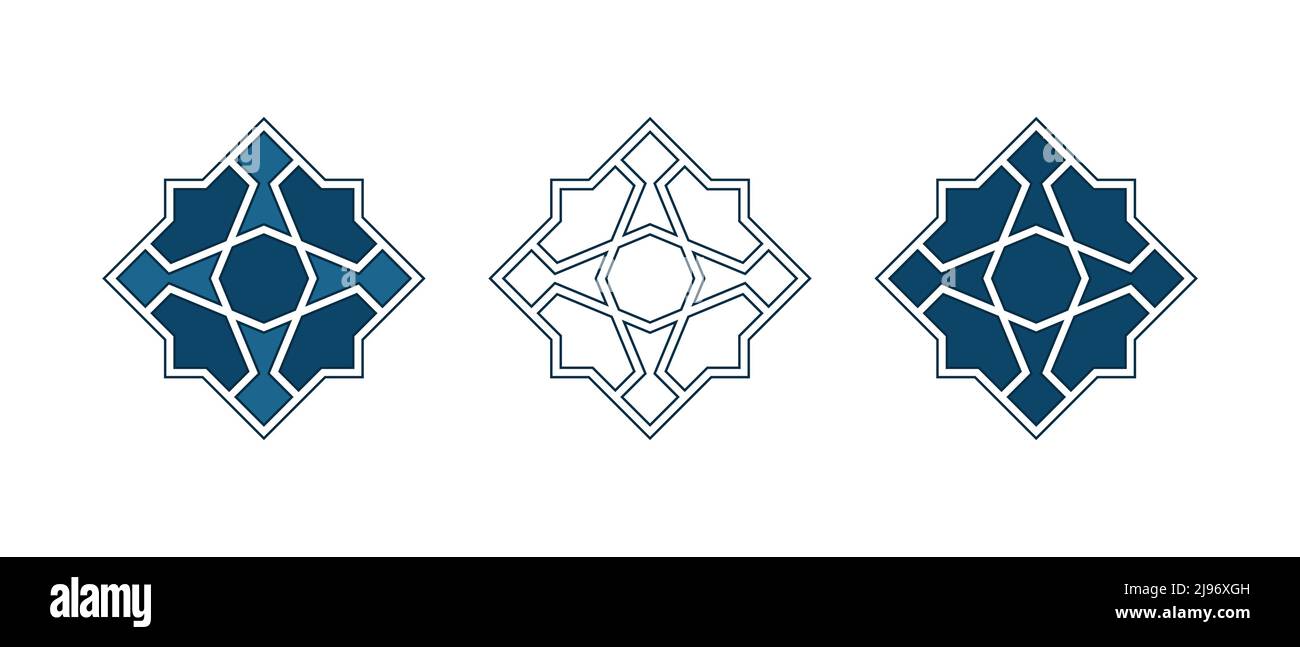 Persian geometric mosaic rosettes for Ramadan card Stock Vector Image ...