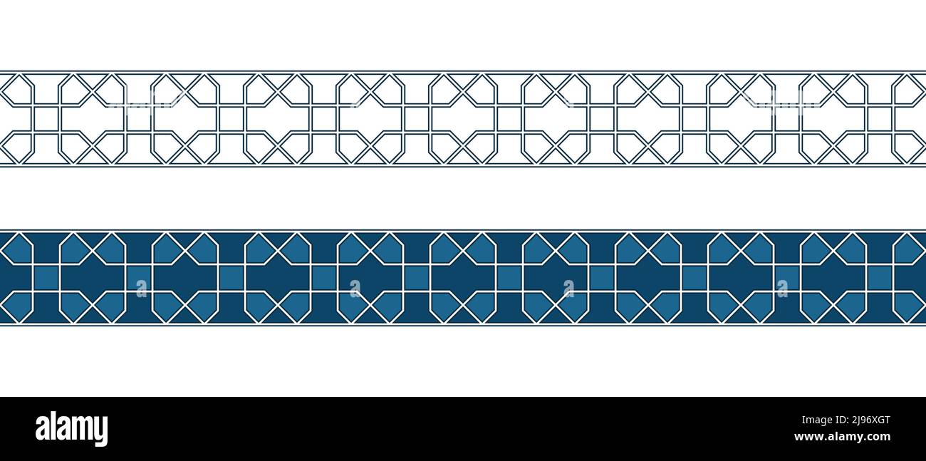 Islamic ornament pattern border for Ramadan card Stock Vector Image ...