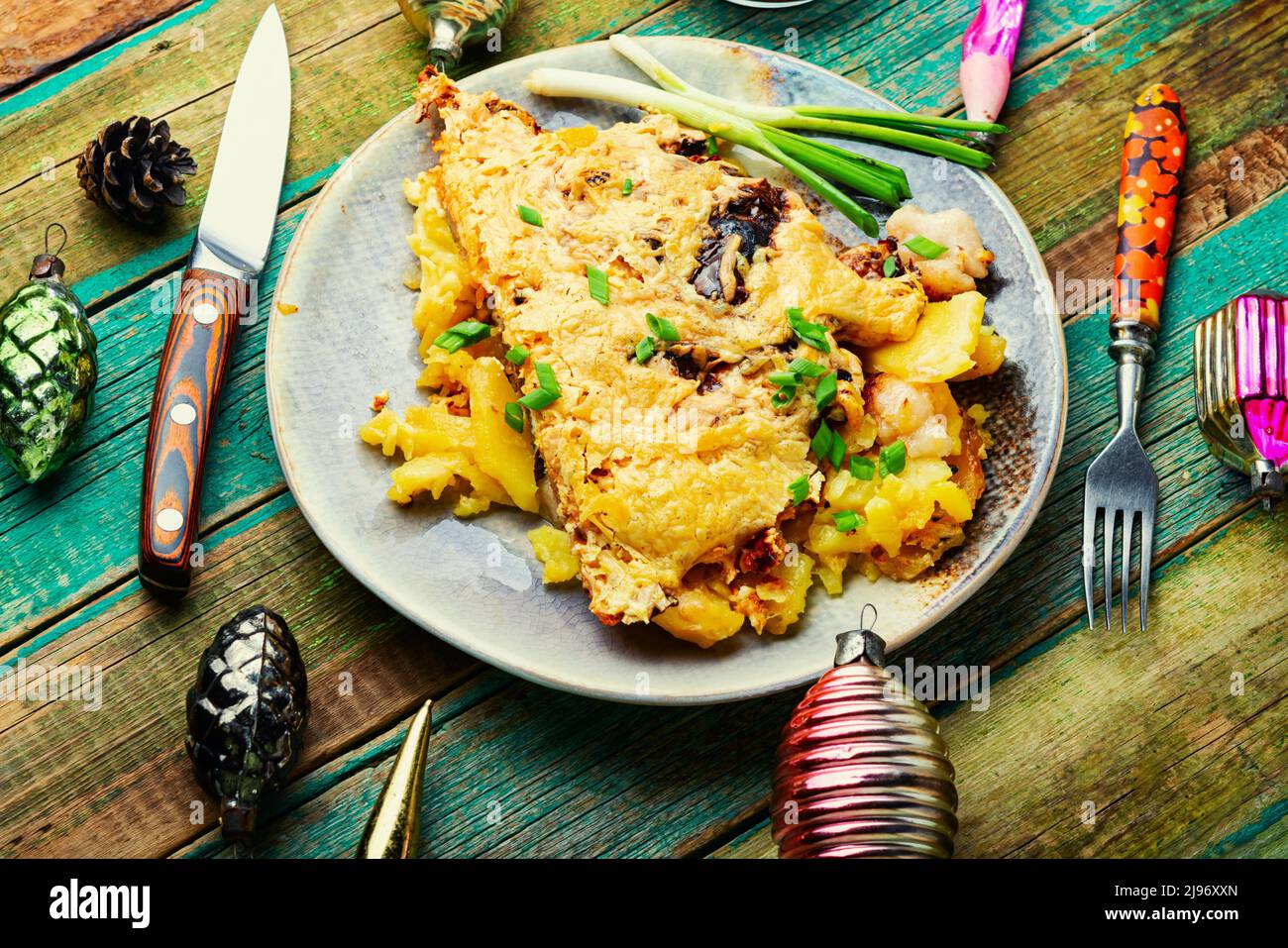 French meat is a dish made from layers of meat, potatoes and cheese ...