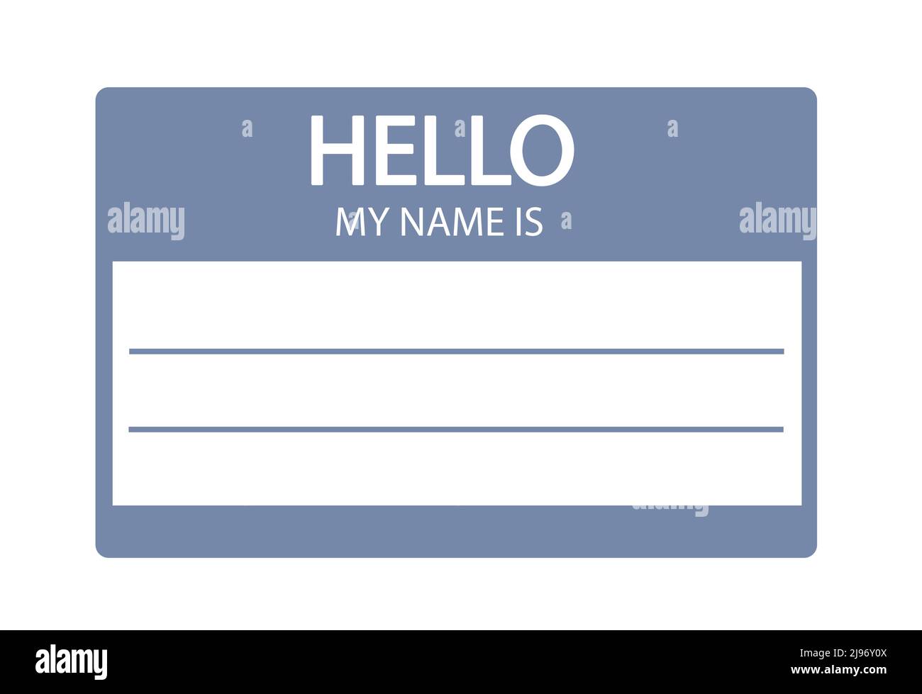 Hello, my name is introduction flat label Stock Vector Image & Art - Alamy