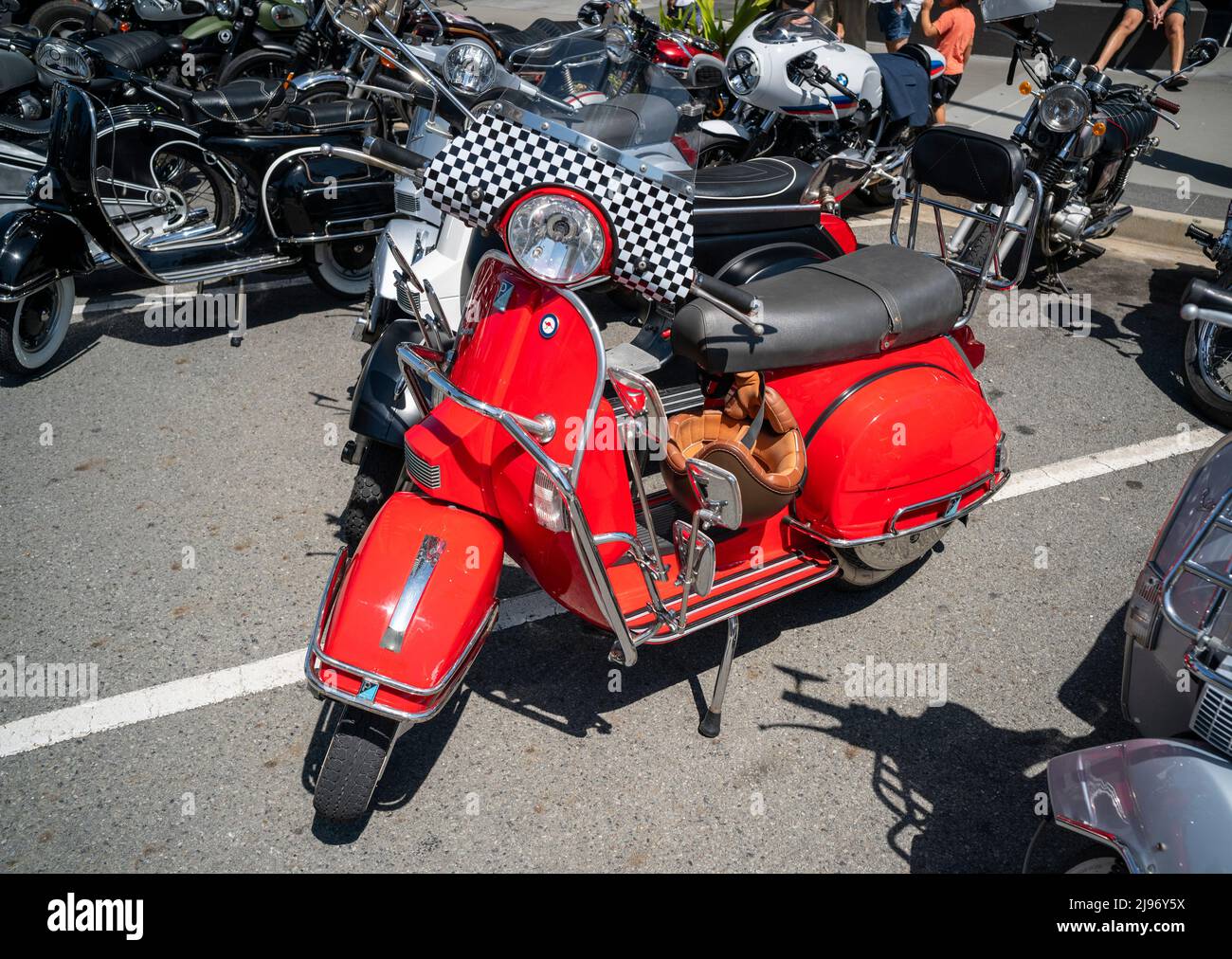 Vespa scooter done up in the Mod style at the The Distinguished ...