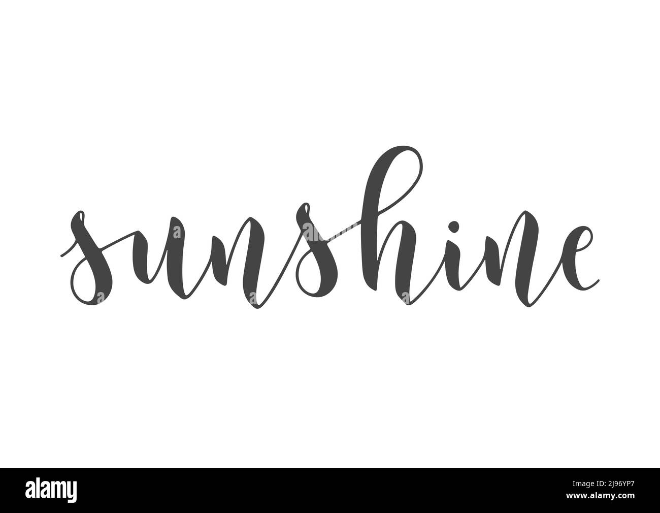 Vector Stock Illustration. Handwritten Lettering of Sunshine. Template ...