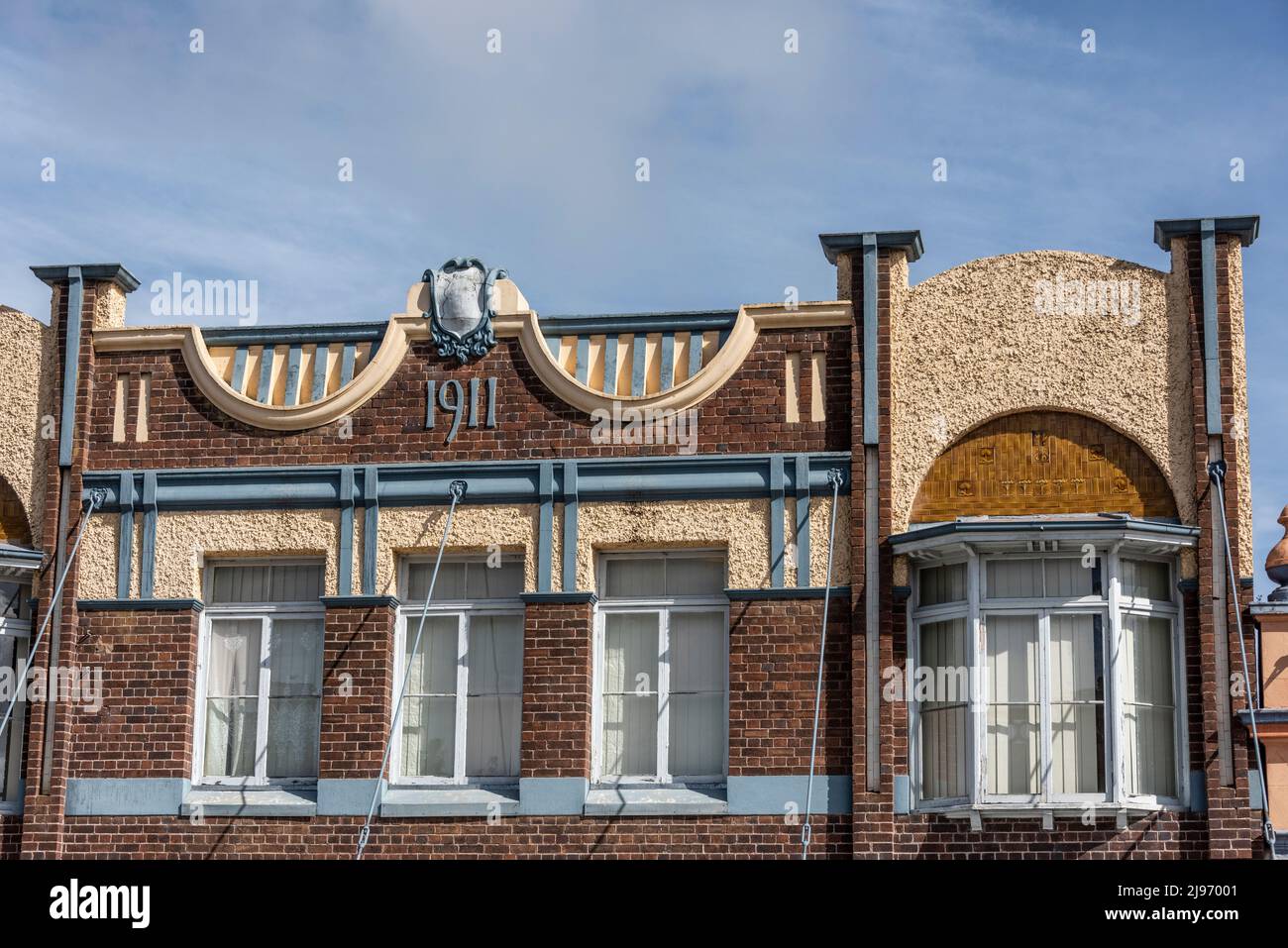 Art Deco building in Glen Innes, new south wales, australia, dated 1911 ...