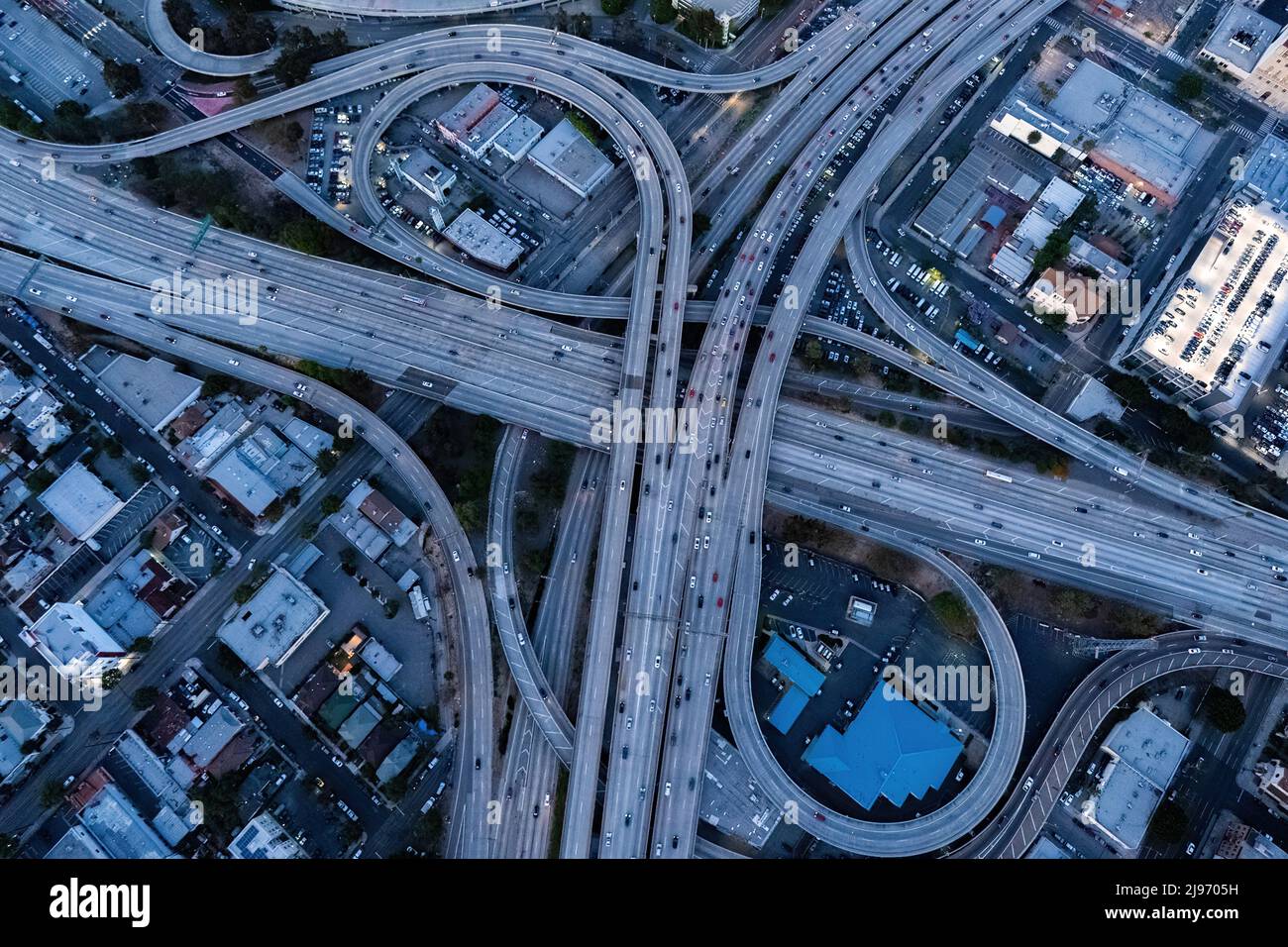 Los angeles downtown freeway interchange hi-res stock photography and ...
