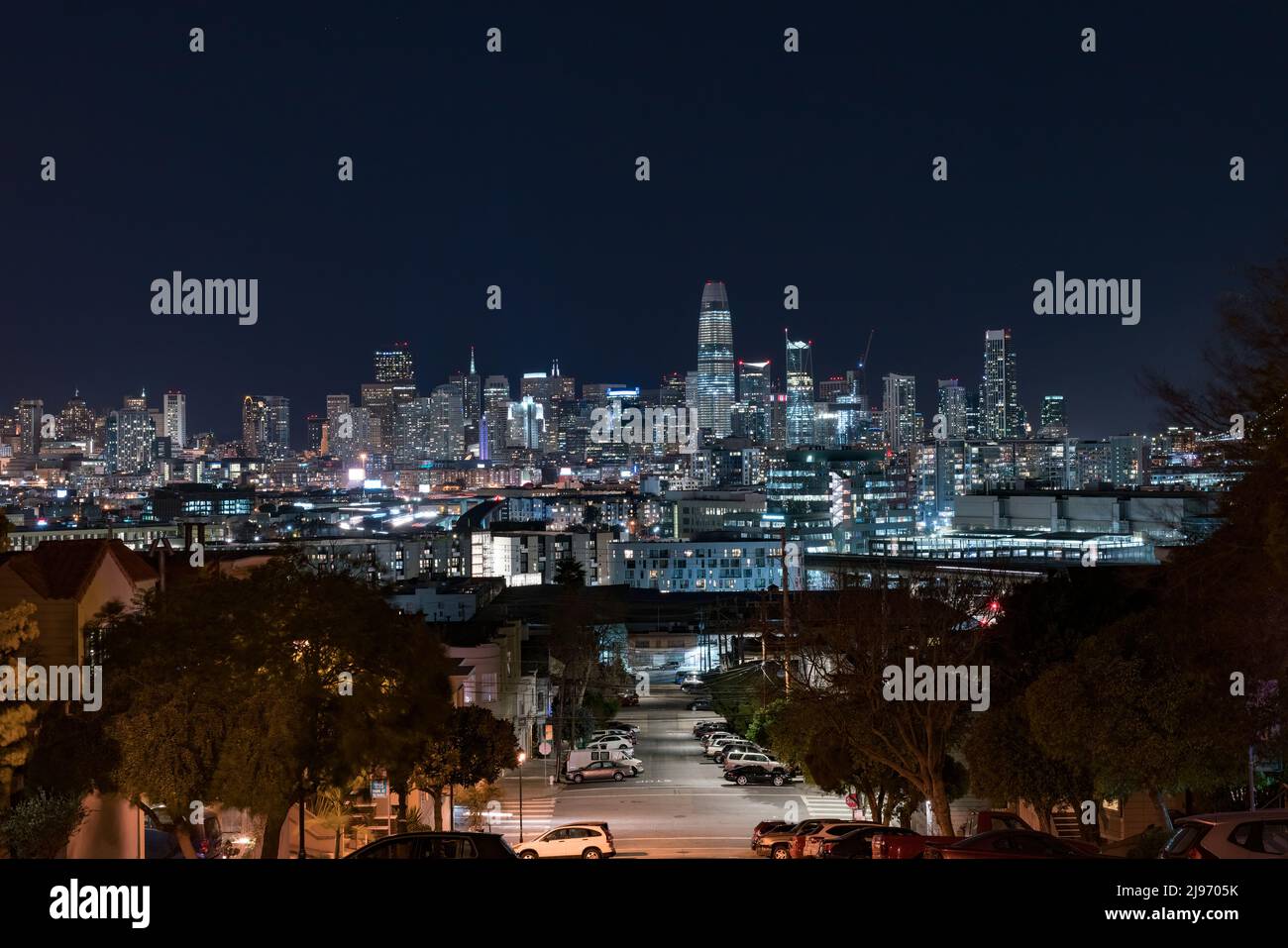 Salesforce tower sunset hi-res stock photography and images - Alamy