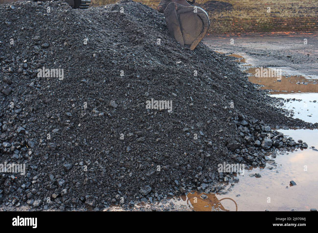 black colored coal stock on digging for sell Stock Photo - Alamy