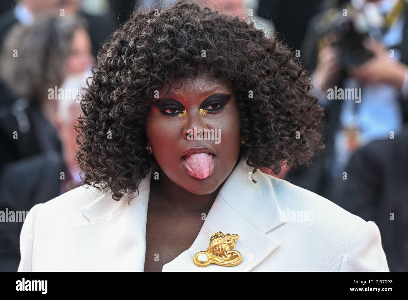 Cannes, France. 20th May, 2022. French singer Yseult arrives for the ...