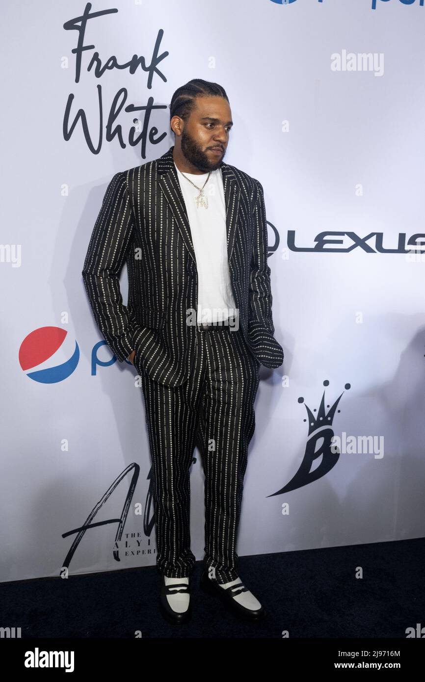 New York, USA. 20th May, 2022. CJ Wallace, B.I.G.'s son, arrives at Lil ...