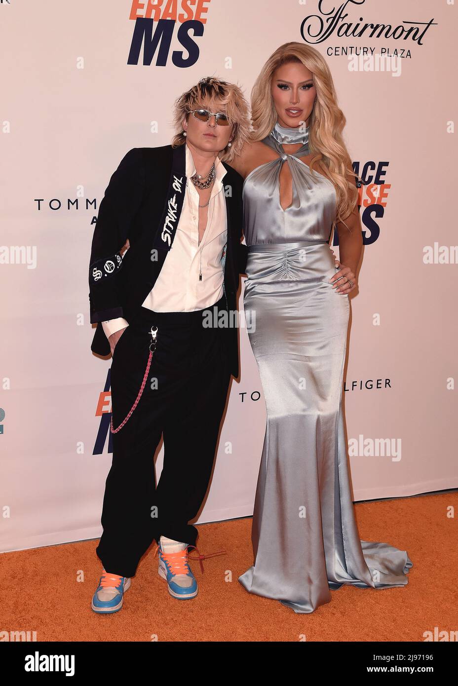 Los Angeles, USA. 20th May, 2022. Nate Getty and Gigi Gorgeous walking ...