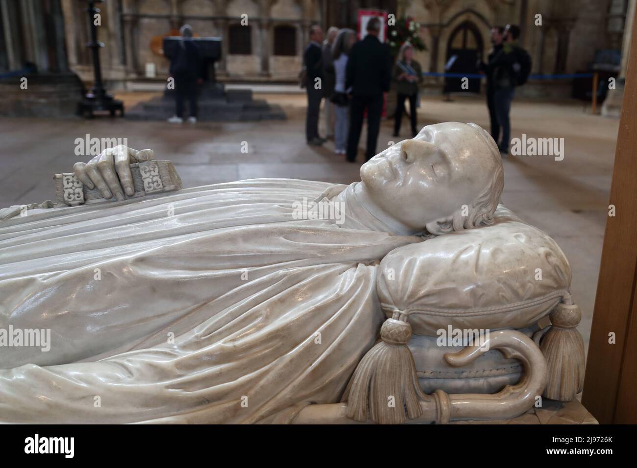 Effigy of Bishop John Kaye at Lincoln Cathedral, Lincoln, UK Stock ...