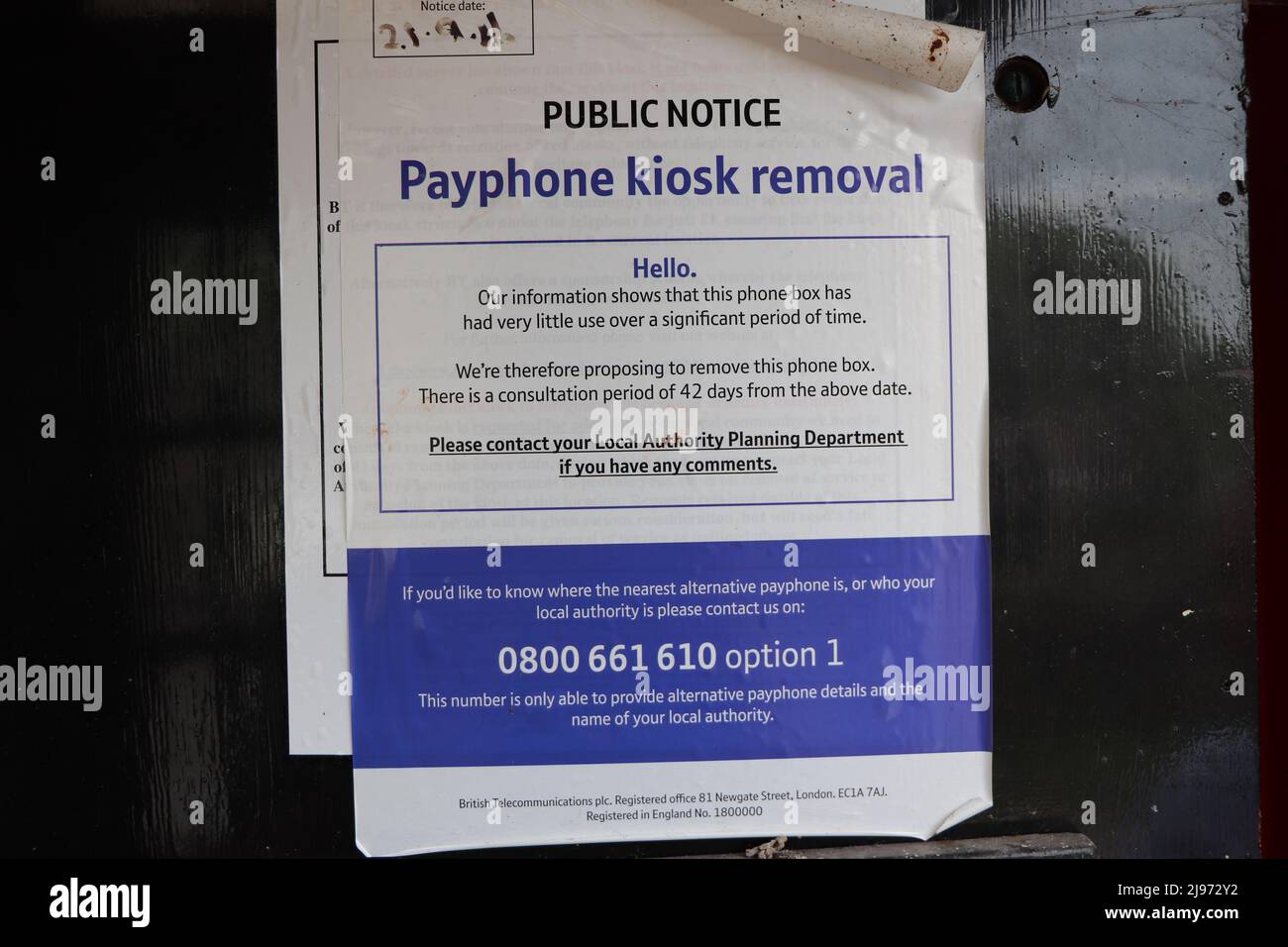 Notice of removal hi-res stock photography and images - Alamy