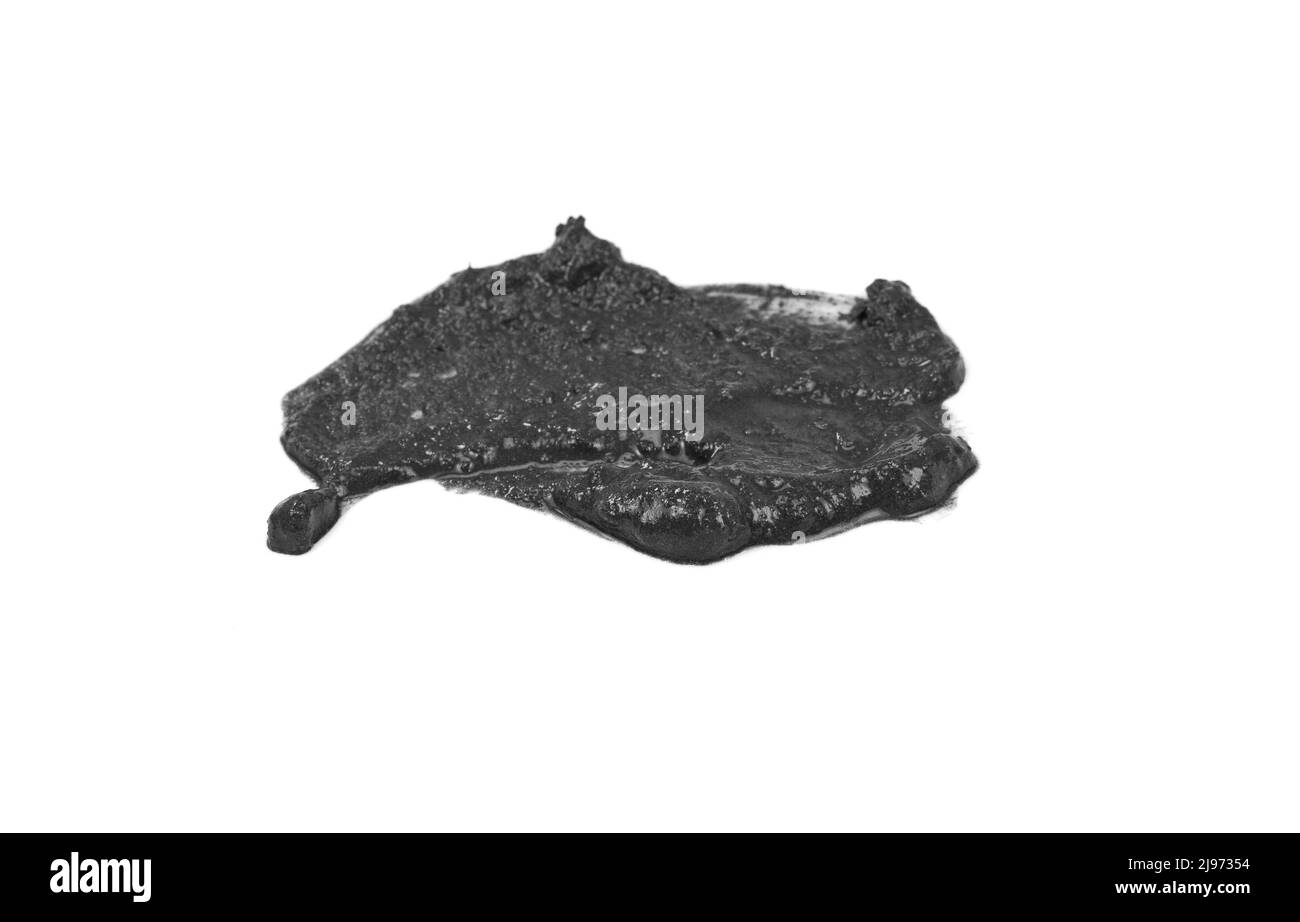 Splattered mud background. Mud pile isolated on white background. drops ...