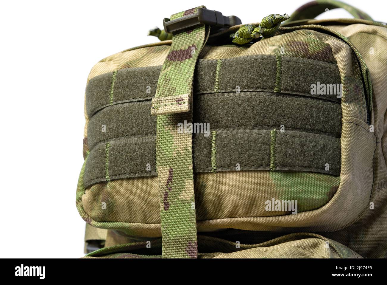 Close up still life of a green army tactical backpack Stock Photo - Alamy