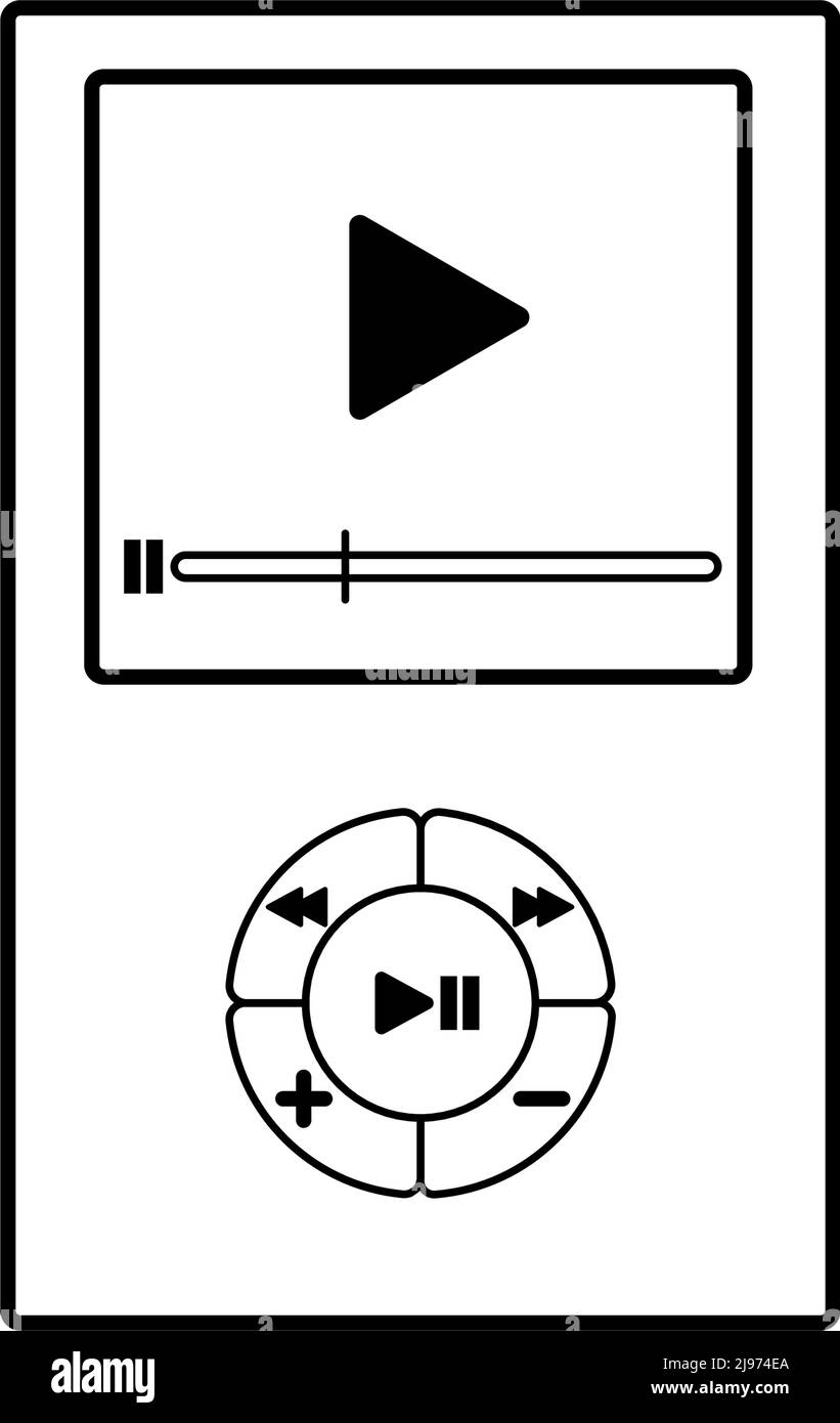 MP3 Player Music icon, outline style Stock Vector Image & Art - Alamy