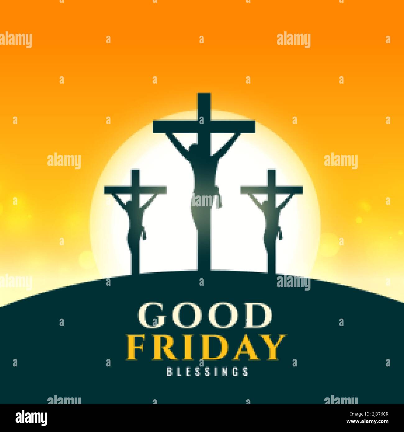 Cross with sunset background Stock Vector Images - Alamy