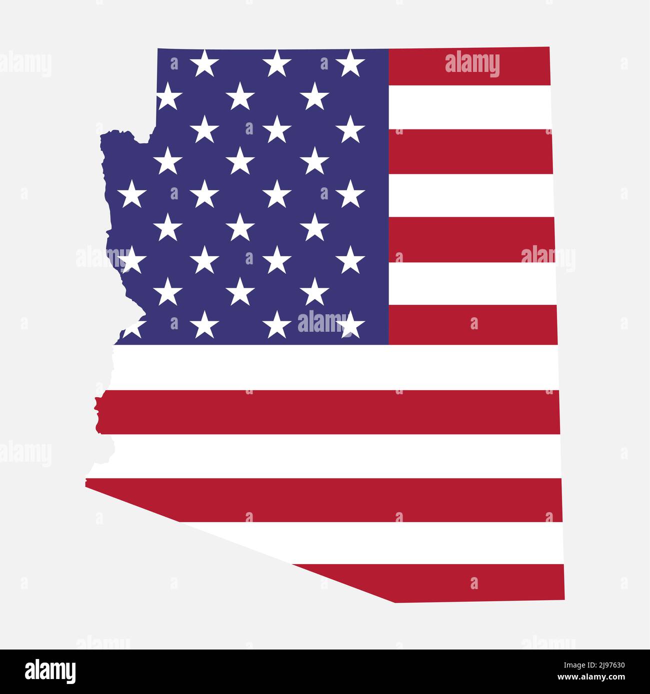 Arizona map shape, united states of america. Flat concept icon symbol ...