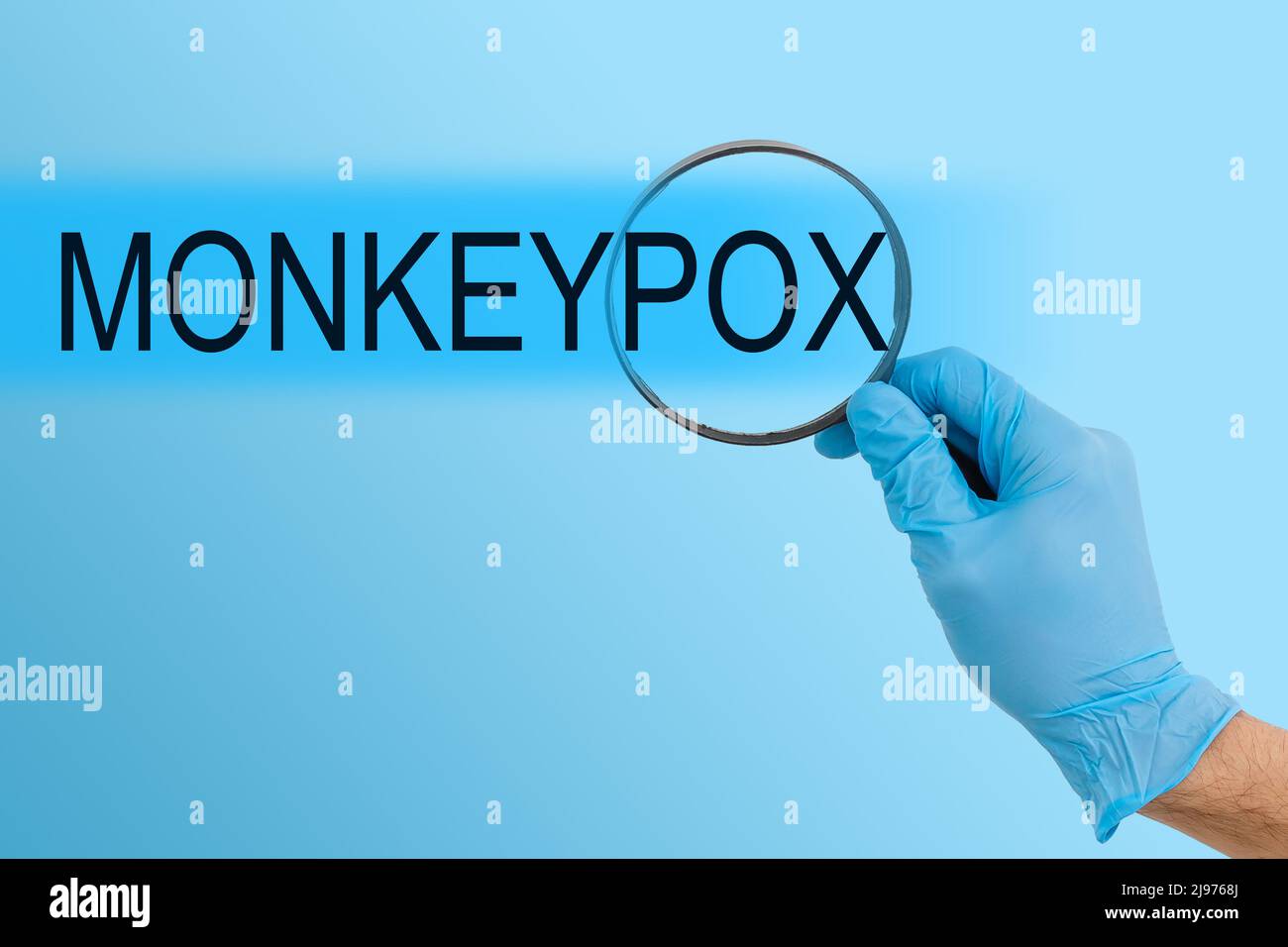 Monkeypox virus symbol. Concept words Monkeypox virus on white note ...
