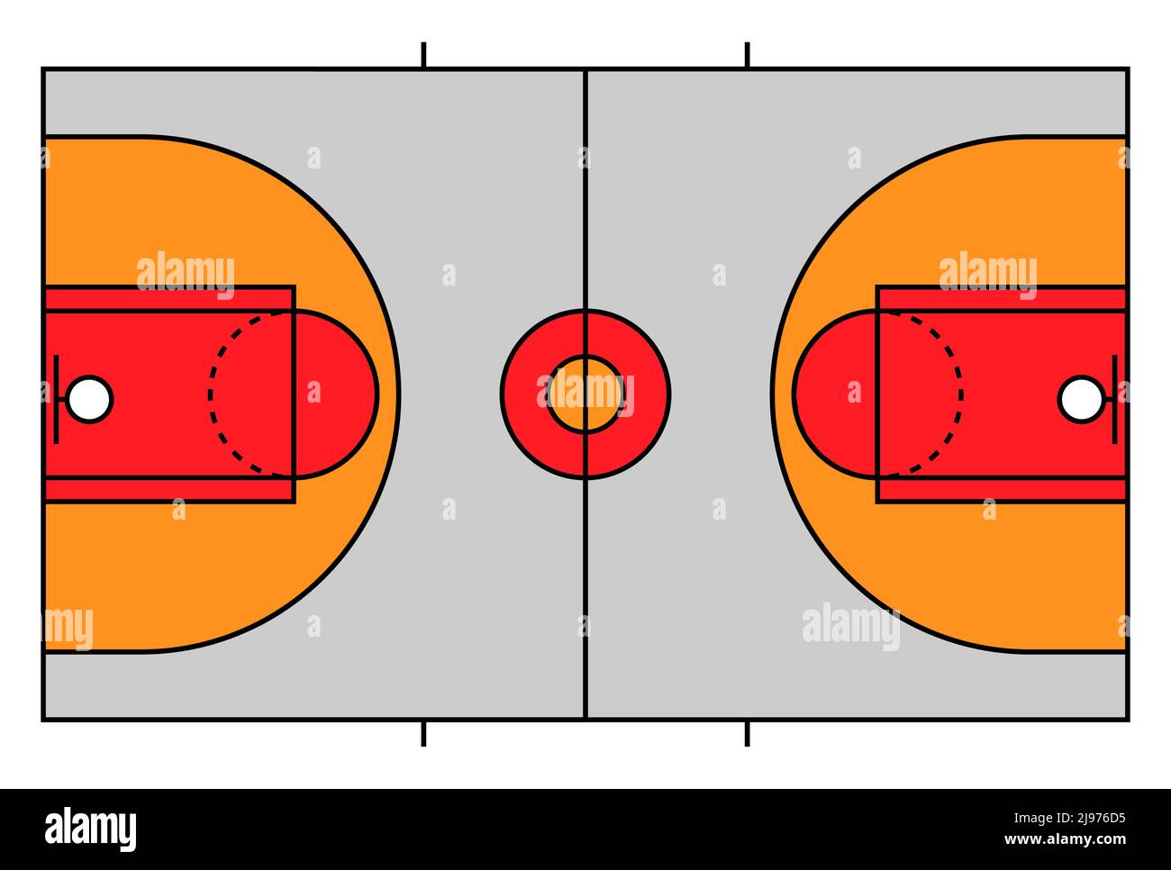 Basketball court icon, floor parquet area, top american sport symbol ...