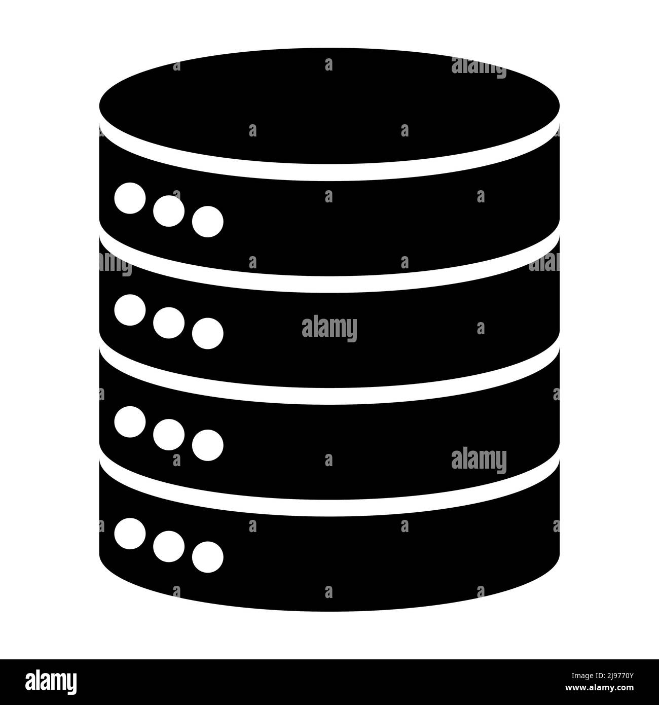 Database storage icon, internet network server cloud data symbol ...