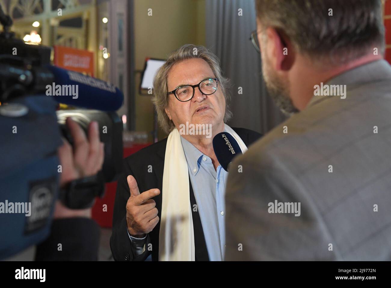 Munich, Germany. 20th May, 2022. Helmut Markwort gives an interview at ...