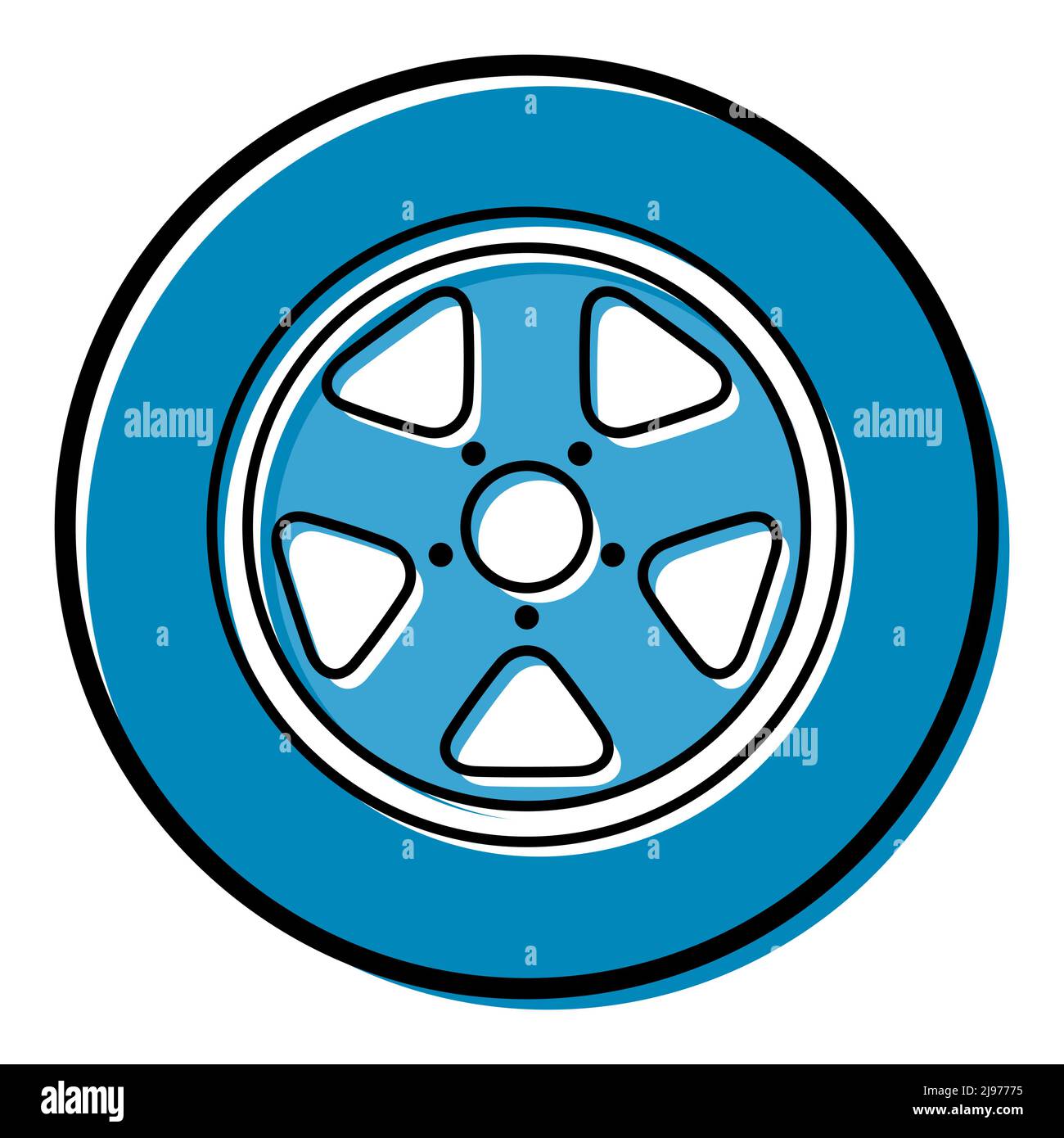 Auto car wheel icon, vehicle tire rim symbol, automotive race sport ...