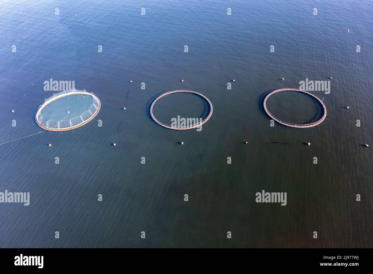 Aerial view of fish farm in County Donegal - Ireland Stock Photo - Alamy