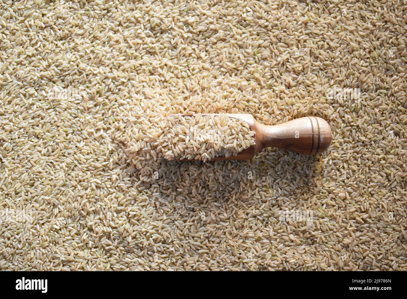 Raw whole dried brown color rice Stock Photo - Alamy