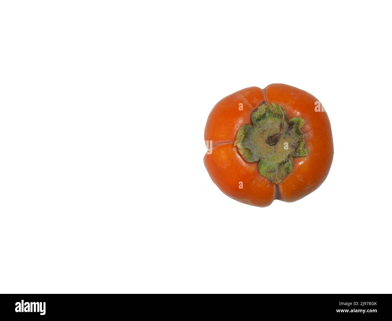 Ripe persimmon on a white background. Chocolate persimmon Stock Photo ...