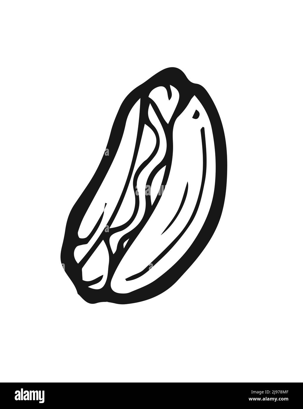 Baking meat dishes. Hand drawing outline. Isolated on white background ...