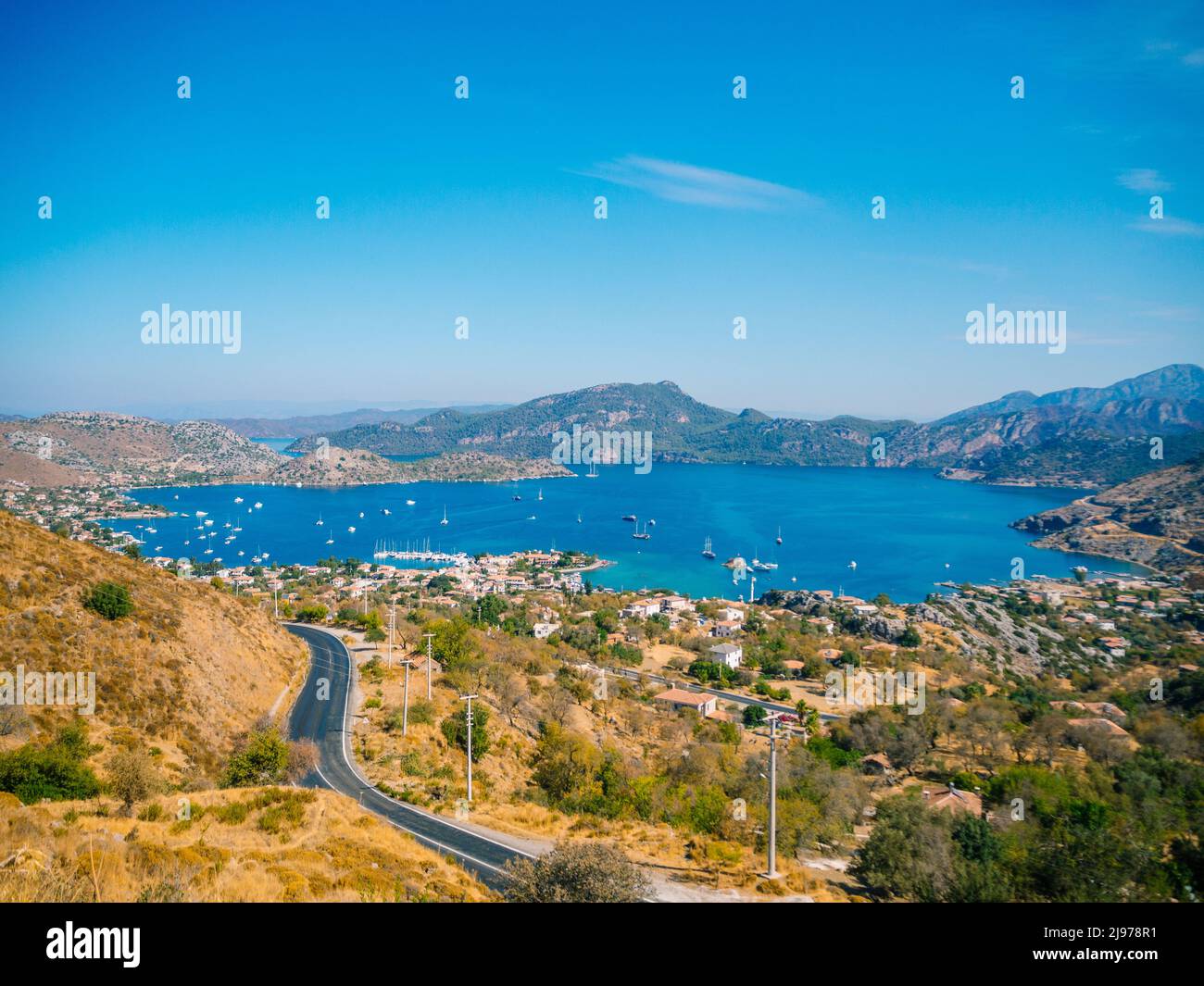A panoramic photo of Selimiye taken from the high ground. Selimiye has ...