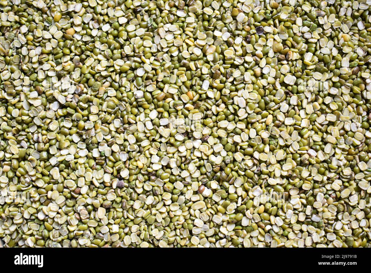 Raw split dried Mung beans Stock Photo - Alamy