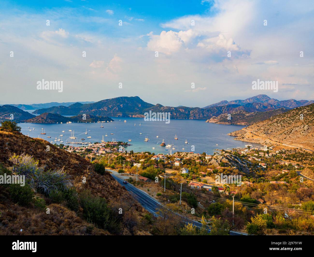 A panoramic photo of Selimiye taken from the high ground. Selimiye has ...