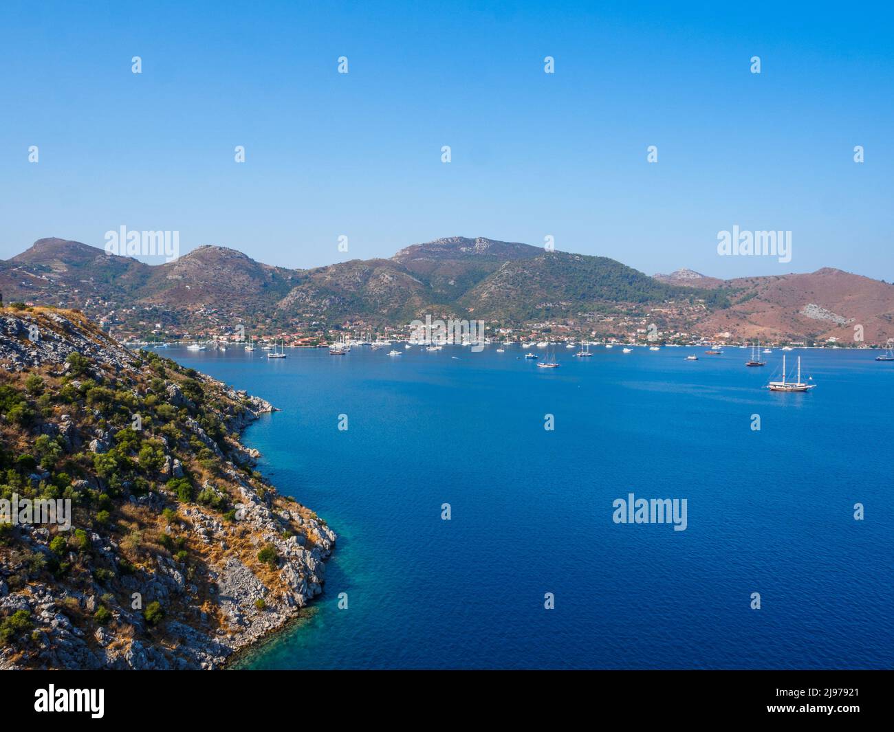 A photo from the Selimiye bay entrance, Marmaris, Turkey Stock Photo ...