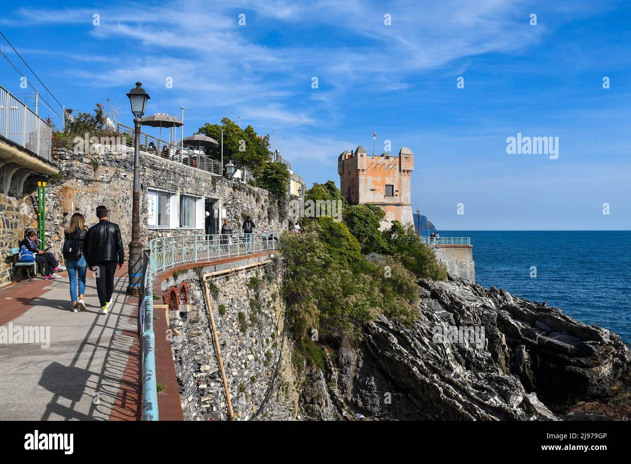 The Anita Garibaldi Promenade with the Gropallo Tower (16th century ...