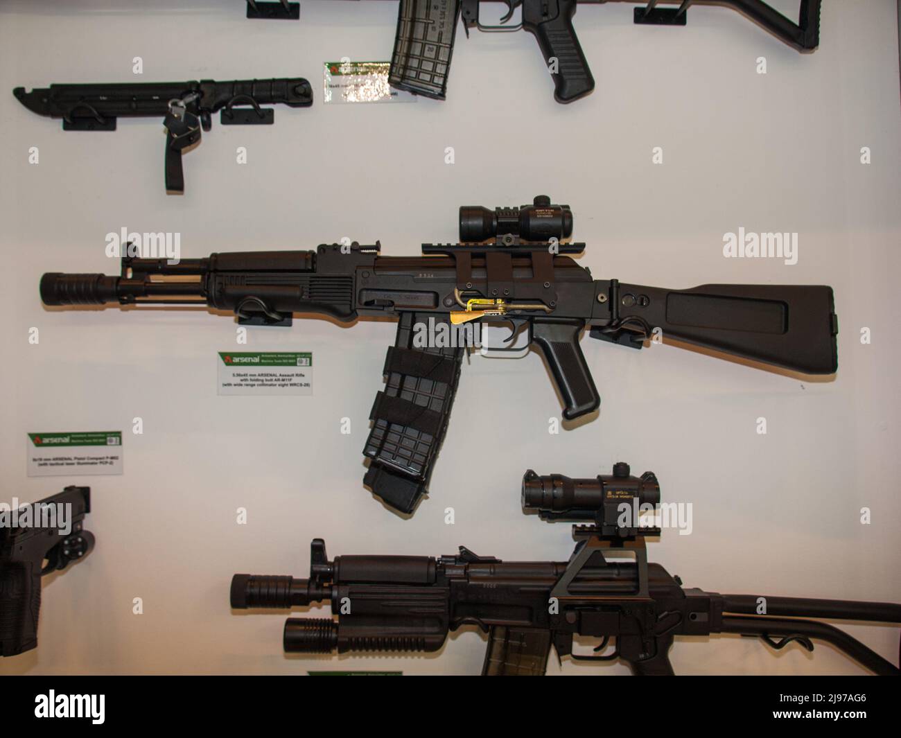 Abu Dhabi, UAE - Feb.23. 2011: Arsenal 5.56mm Assault Rifle AR-M11F in ...
