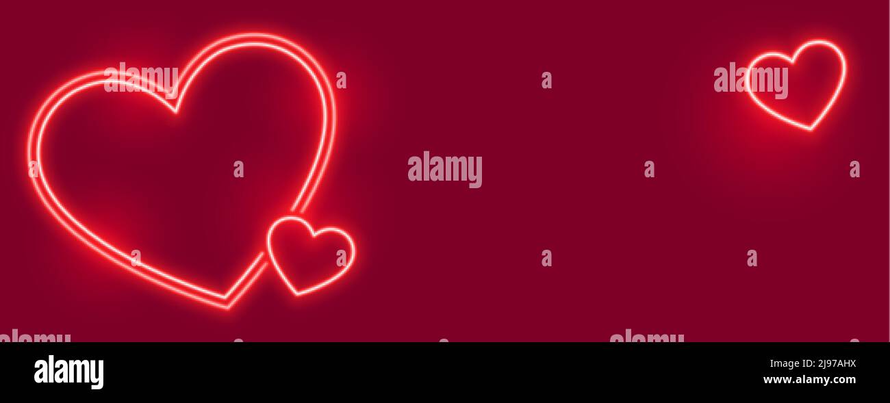 Neon hearts Stock Vector Images - Alamy