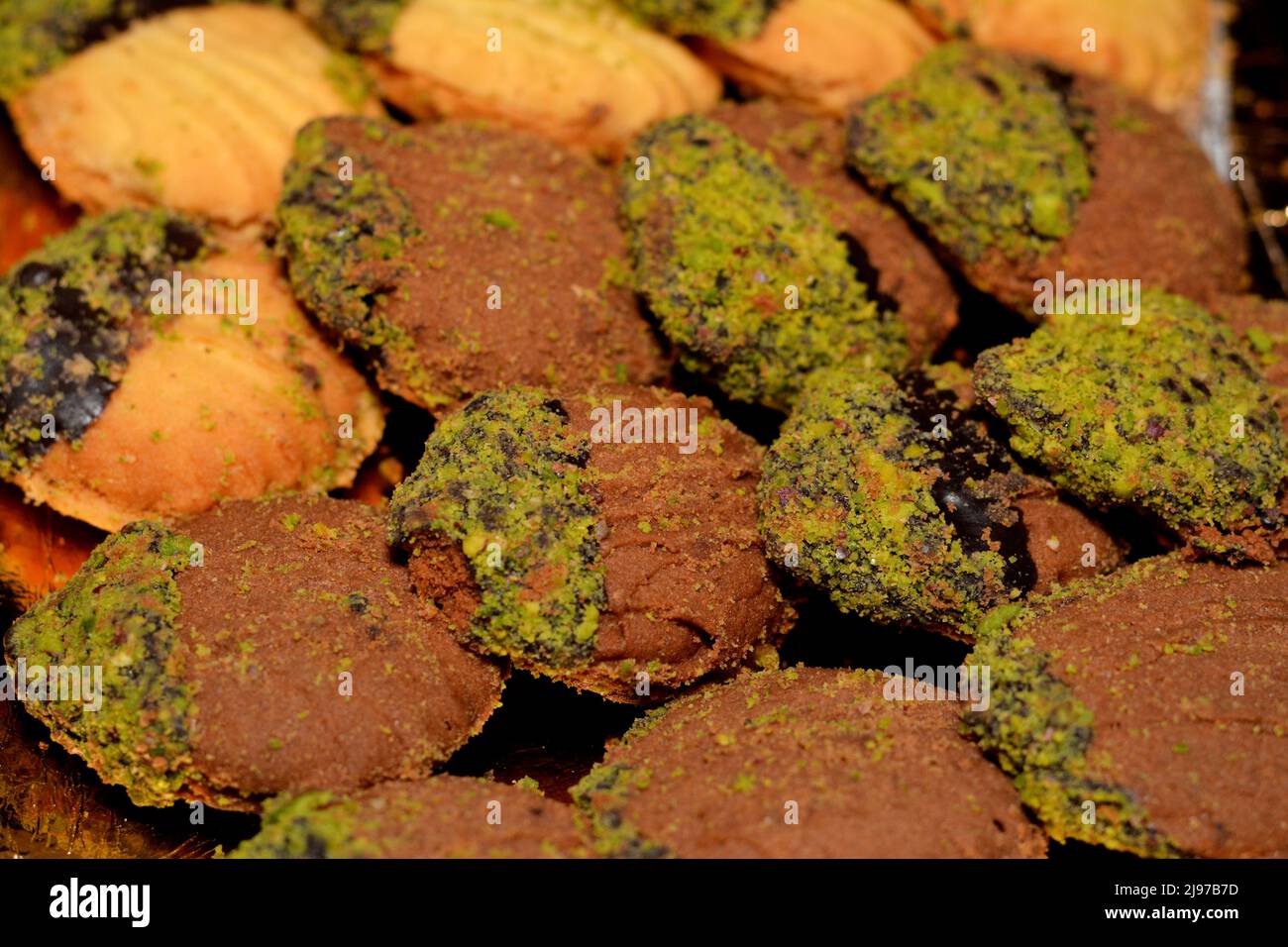 A pile of traditional Arabic cookies for celebration of Islamic ...