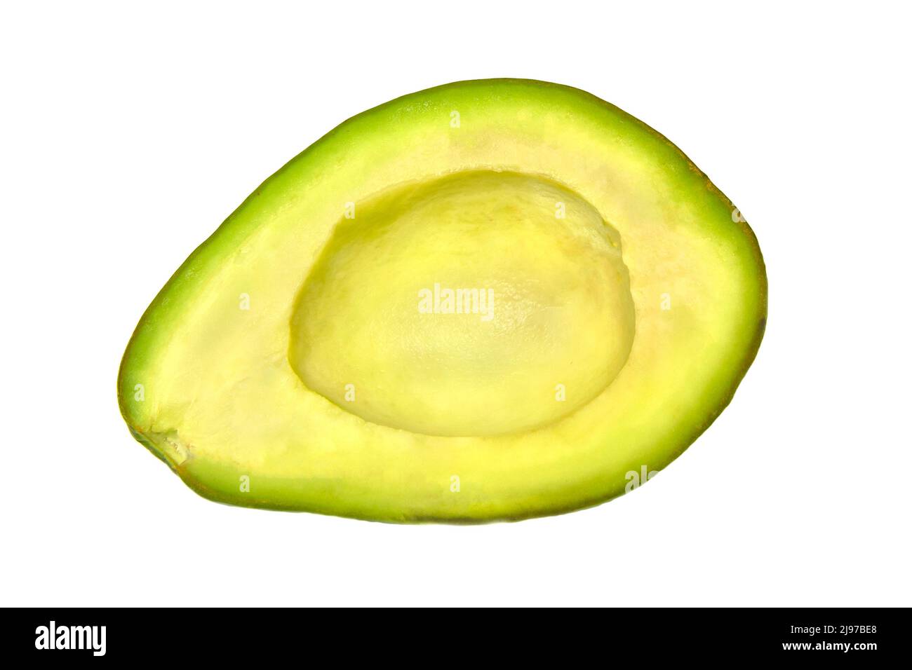 Fresh green Avocado slice isolated on a white background Stock Photo ...