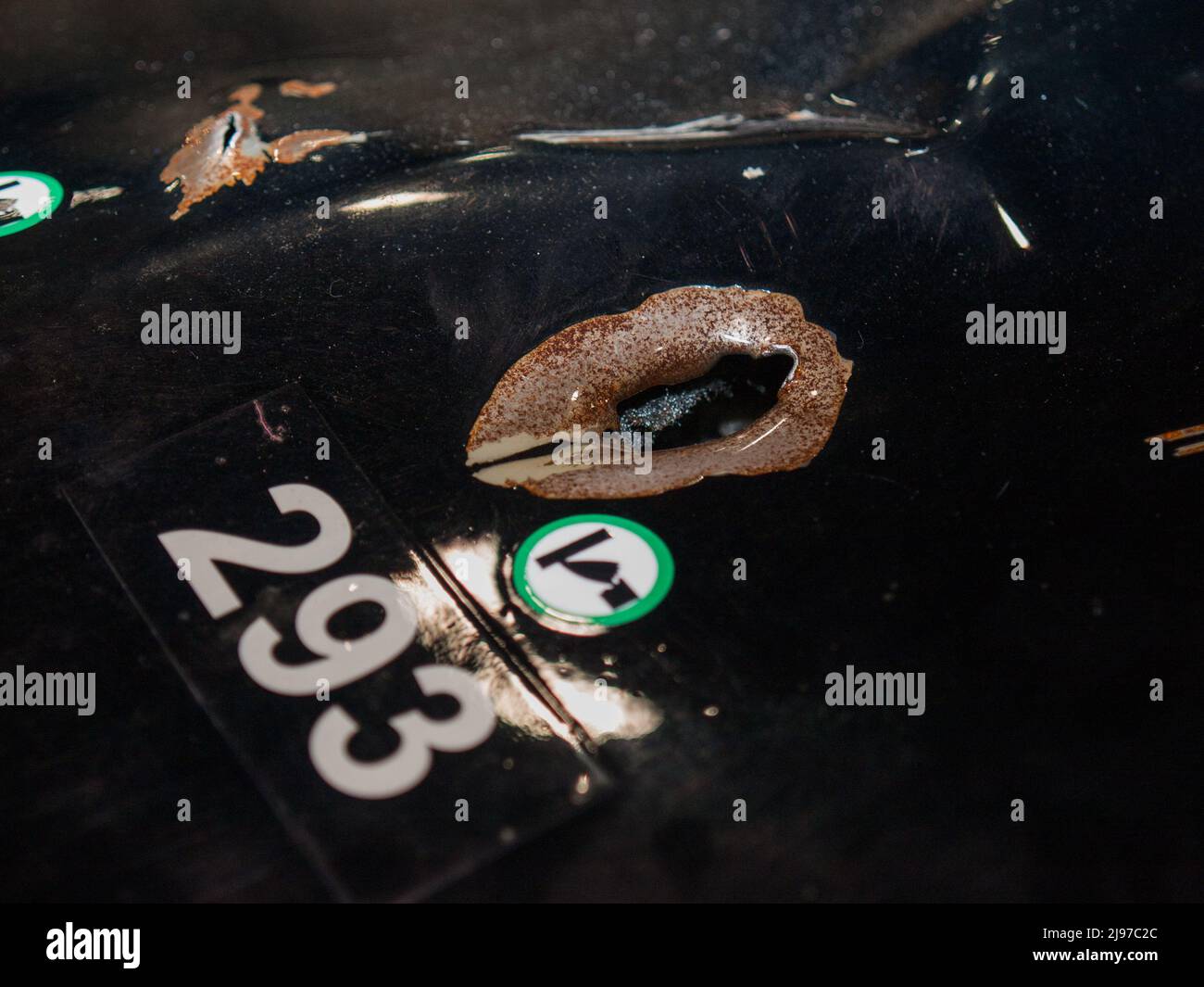 Abu Dhabi, UAE - Feb.23. 2011: bullet-proof car test at IDEX 2011 Stock ...