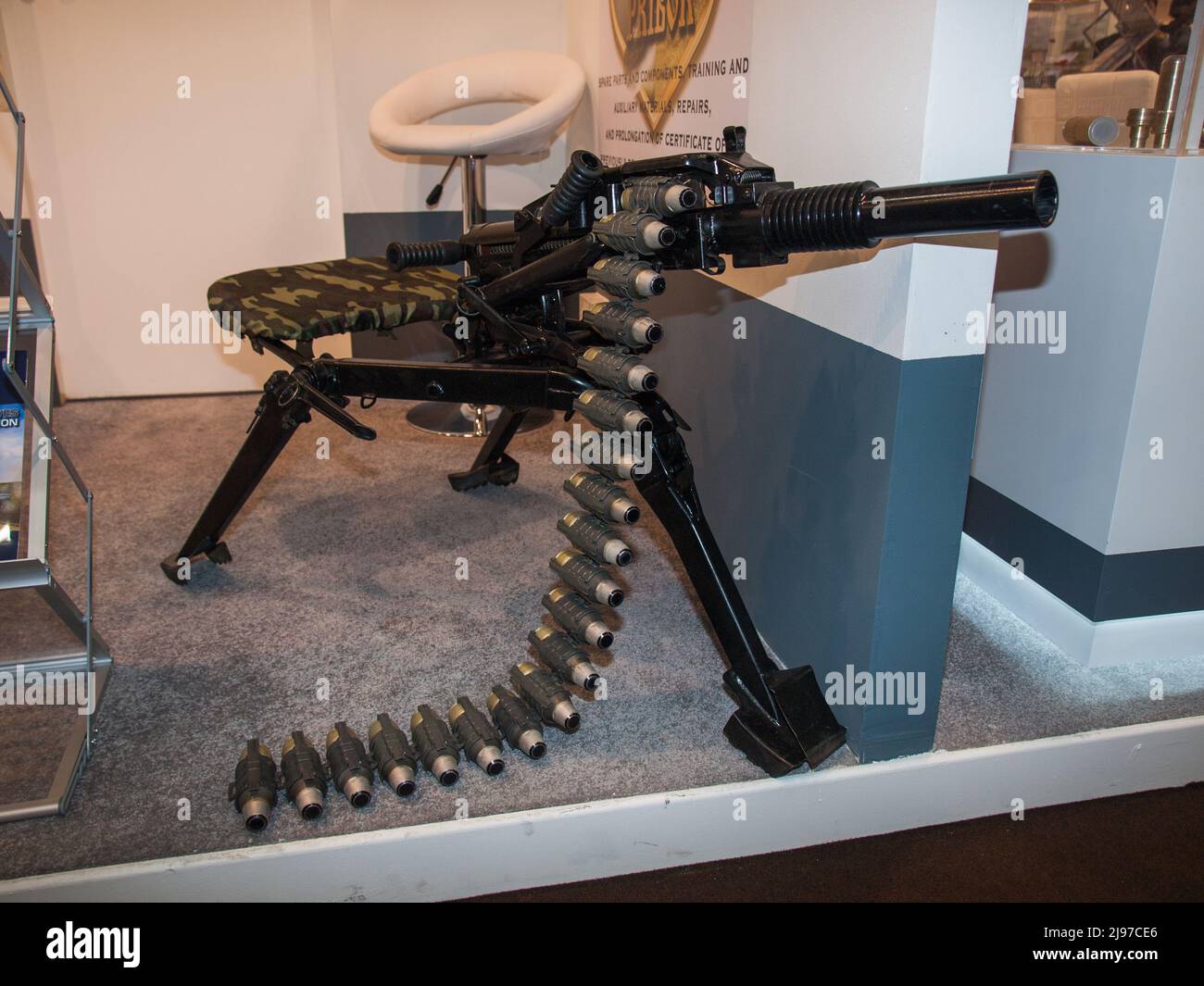 Abu Dhabi, UAE - Feb.23. 2011: Russian AGS-40 Balkan 40 mm caseless ...