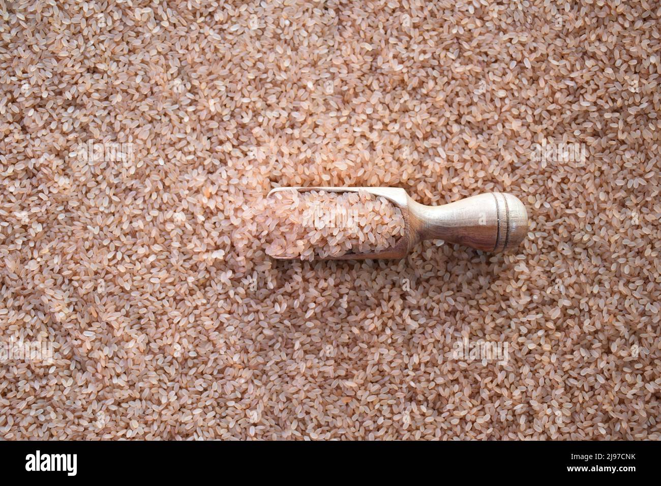 Raw whole dried Matta red parboiled rice Stock Photo - Alamy