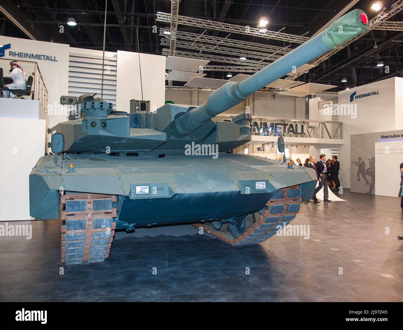 Abu Dhabi, UAE - Feb.23. 2011: Rheinmetall MBT Revolution tank with ...